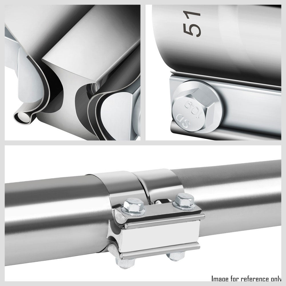 2X BFC 2.00" Exhaust Muffler Pipe Tube Lap Joint Band Clamp Sleeves ...