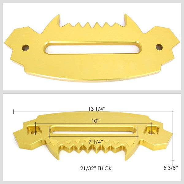 10" Gold Aluminum Hawse Fairlead Synthetic Winch Rope/Cable ATV ...