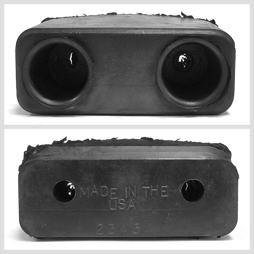 Rectangular 2 Hole 6" x 3-5/8" x 3-1/4" Molded Dock Bumper - BuildFastCar