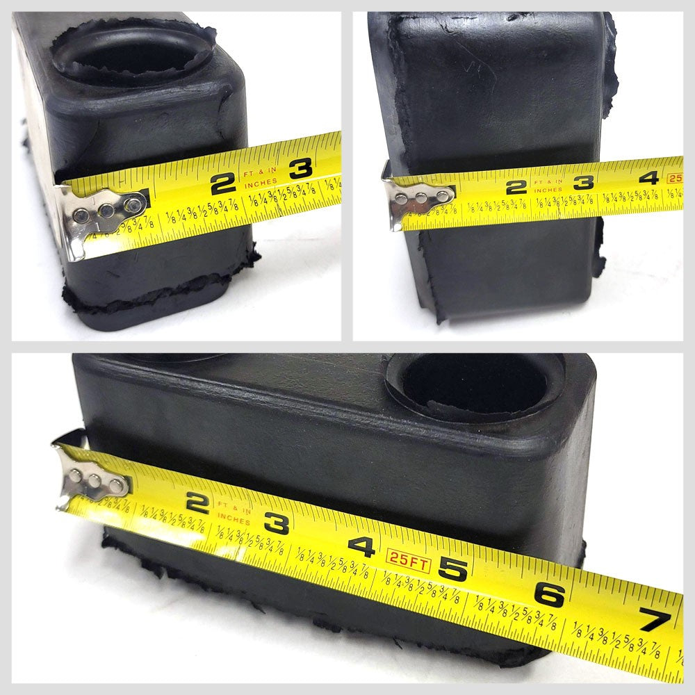 Rectangular 2 Hole 6" x 3-5/8" x 3-1/4" Molded Dock Bumper - BuildFastCar