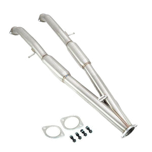 Megan Racing Stainless Steel Exhaust Mid Pipe 16-20 Infiniti Q50 3.0T ...