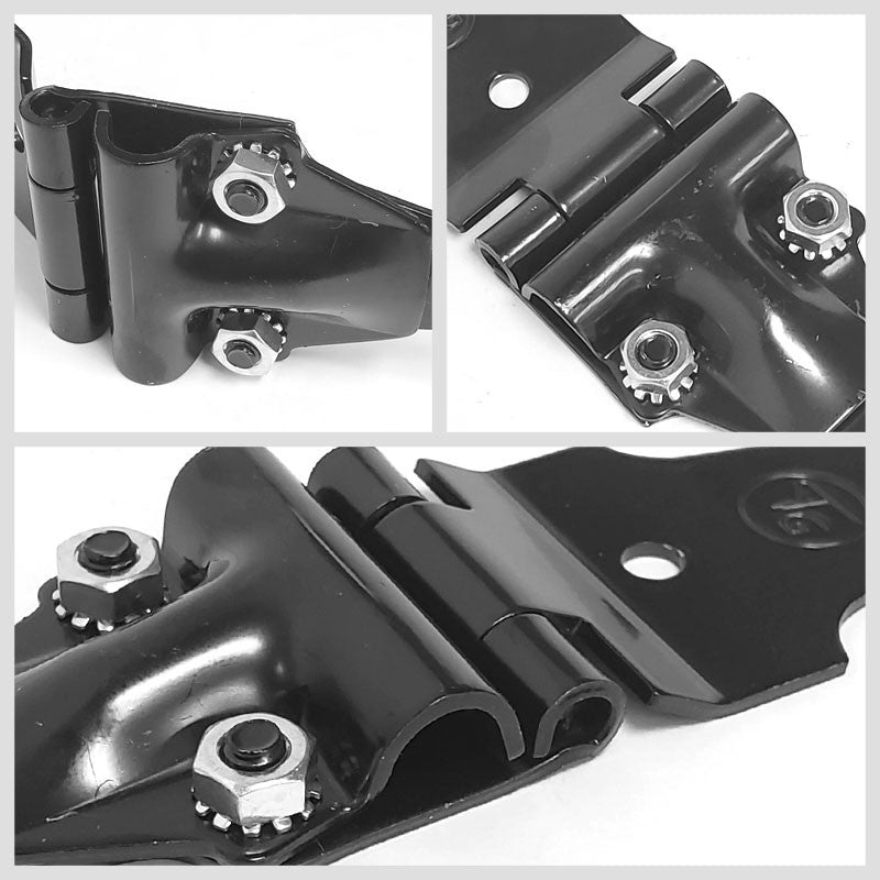 2X Black Transglobal Roll Up End 2" Width Hinge For Freight Trailer Ro ...