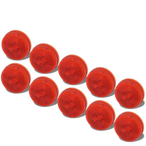 10x Truck-Lite 30200R 30 Series PL-10 PC Round Red Marker Clearance Li ...